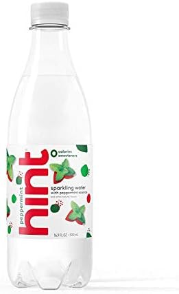 Hint Sparkling Water Peppermint 16.9 Ounce (Pack of 12), Unsweetened Peppermint-Infused ...