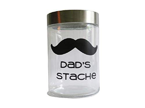 Amazon.com: My Stache Mustache Jar for Dad, Grandpa, Coin Bank, Candy ...