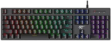 Havit KB858L,Mechanical Keyboard, RGB Backlit With 12 Multimedia Keys ...