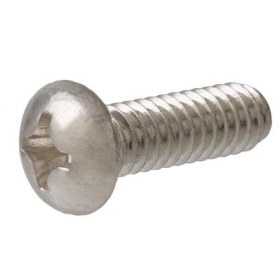 PHILLIPS ROUND HEAD MACHINE SCREW SCREW 18-8 STAINLESS STEEL #8-32 X 1/ ...