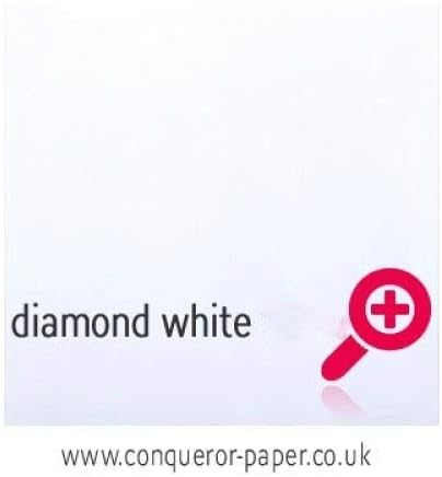 50 Sheets A4 Conqueror Diamond White CX22 Ultramooth Paper Watermarked ...