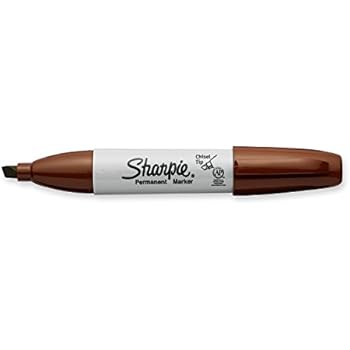 Amazon.com: Sharpie Permanent Markers, Broad, Chisel Tip, 8-Pack, Brown ...