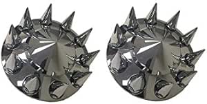 Amazon.com: Chrome AXLE Spike semi Truck hubcaps-for HUB Cover KIT ...