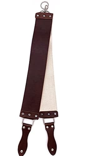 Razor Strop - Barber's Latigo Leather Straight Razor Strop. Dual Strap ...