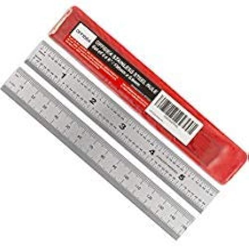 Offidea Machinist Ruler 6 Inch, 2 Pack - Rigid Stainless Steel Ruler ...