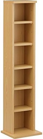 DVD & CD Tower Storage Unit -Beech Effect: Amazon.co.uk: Kitchen & Home