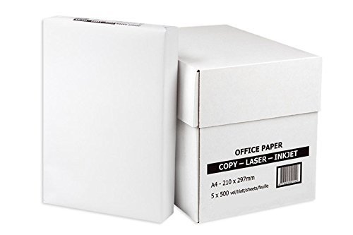 Value Copier Paper Multifunctional Ream-Wrapped 75/80gsm A4 White - 1 box containing 5 Reams of ...