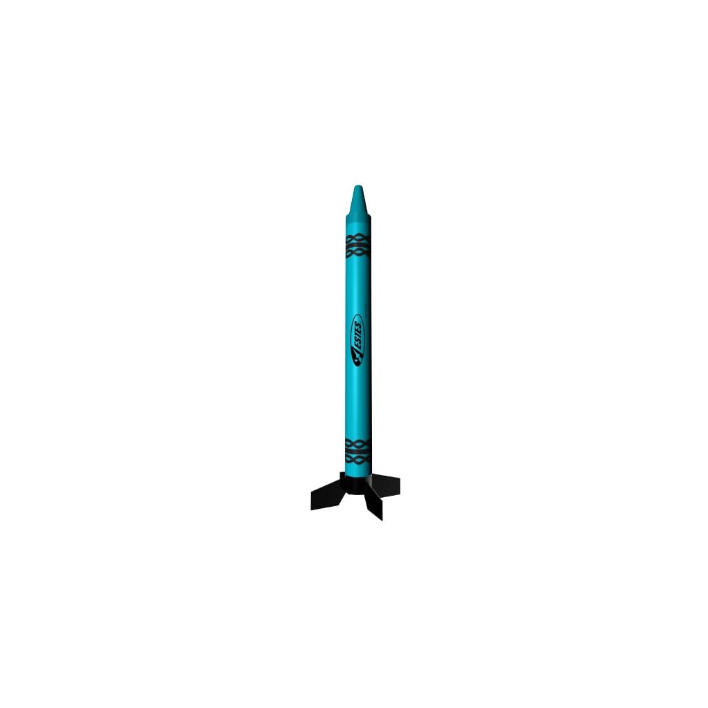 Estes Atomic Aqua Crayon Rocket - MaximoRC.com