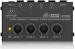Amazon.com: Behringer MICROAMP HA400 Ultra-Compact 4-Channel Stereo ...