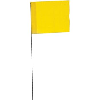 Amazon.com : Vinyl Stake Flags with Wire Stakes, Bundle of 100 Marking ...