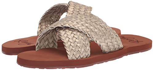 Roxy Womens Roselani Sandals Size 9 Multi-braided Strap Champagne Soft ...
