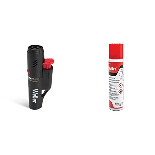 Weller Mini Butane Torch - WLTBUM2 with 110ml Butane Refill Cartridge ...
