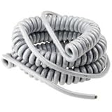 Black Curly mains power cable lead 13 amp 3 core 1.5mm up to 4 metres ...