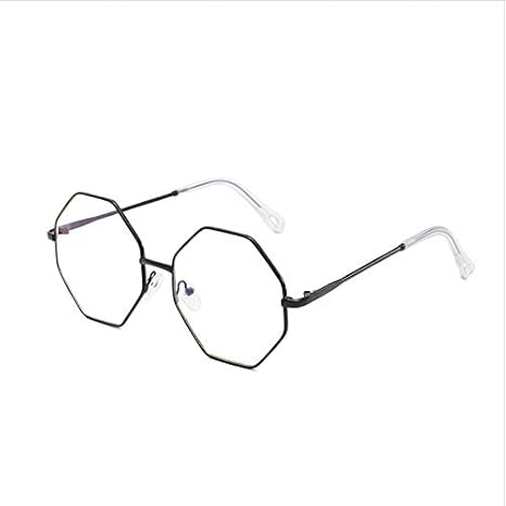 Fashion Metal Octagon Eyeglasses Frame Clear Lens Glasses Fashion Full ...