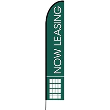 Amazon.com : Now Leasing Flag, 15 Foot Feather Banner Pole Kit, Evo ...