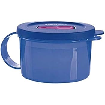 Amazon.com | Tupperware Medium Blue Crystalwave Microwave Soup Mug 16 ...