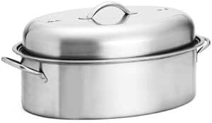 Amazon.com: Arcosteel Stainless Steel Covered Roaster Set: Roasting ...