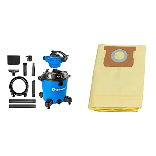 Vacmaster VBV1210, 12-Gallon* 5 Peak HP** Wet/Dry Shop Vacuum with ...