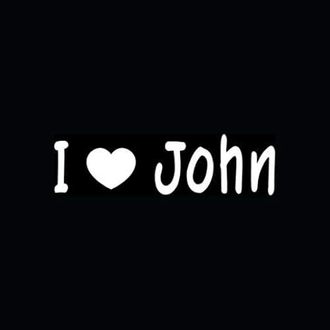 Amazon.com: I LOVE JOHN Sticker Car Truck Laptop Vinyl Decal Tractor ...