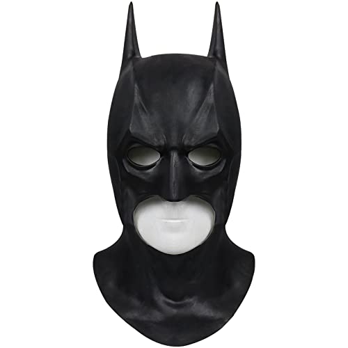 Kuberas Bat Mask Men Superhero Black Bat Latex Mask Dress Up Costume ...