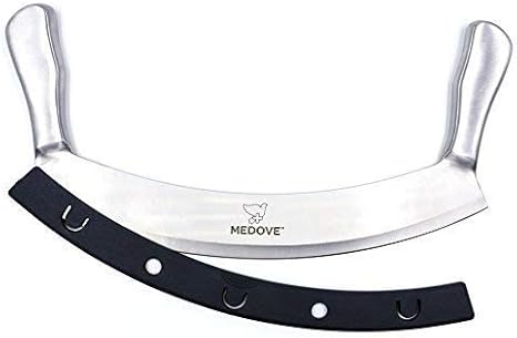 Mezzaluna Chopper, Pizza Rocker Cutter - Super Sharp Blade Double ...