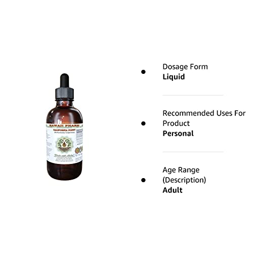HawaiiPharm California Poppy Alcohol-Free Liquid Extract, Nervous ...