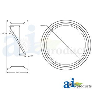 Amazon.com: A&I - Rim, Power Adjust Wheel 12" X 28" 4 Rail. PART NO: A ...