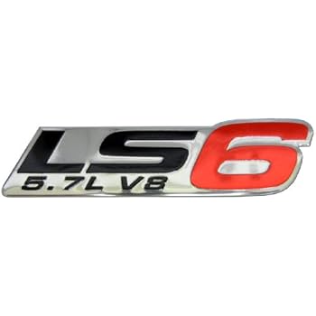 Amazon.com: ERPART LS6 5.7L V8 RED Engine Emblem Badge Nameplate Highly ...