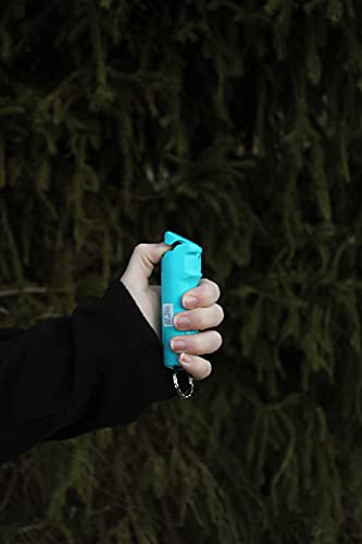 Kuros! by Mace Brand Pocket Pepper Spray (Teal) – 10’ Powerful Pepper Spray with Flip Top Safety ...
