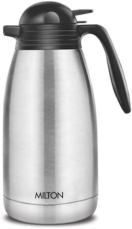 MILTON 2000ml Vacuum Insulated Tea/Coffee Pot with Press Lid, Keeps ...