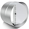 4 Inch Backdraft Damper, HG POWER One-Way Duct Damper for Range Hood ...