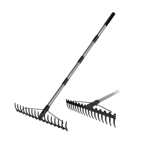 Walensee 5.4FT Bow Rake Heavy Duty Garden Rake with Stainless Steel ...