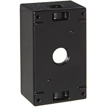 RAB Lighting B3B Weatherproof Single Gang Rectangular Box with 3 Holes ...