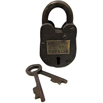 Metal Old West Colt Padlock with Keys - - Amazon.com