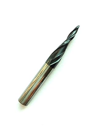 6mm R1.0 Carbide Tapered Ball Nose End Mill Taper and Cone Endmills R1 ...