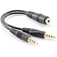 Amazon.com: CablesOnline 3.5mm TRRS Female to Dual TRRS Male Stereo 4-Pole Splitter Cable, IP ...