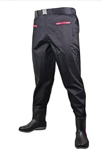 Waist Wading Pants- with Boots, Hip Waders, Waterproof/Anti-Slip, with ...