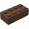 Amazon.com: Classic Brick Block Bulk, Black Brown 2x4, Building Bricks ...