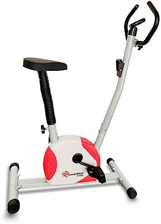 PowerMax Fitness BU-200 Exercise Upright Bike with Anti-Skid Pedals ...