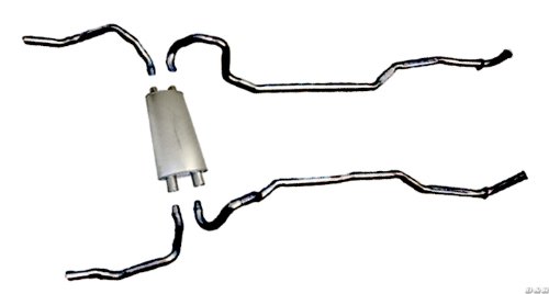 Amazon.com: Camaro Dual Exhaust System with Transverse Muffler Big ...