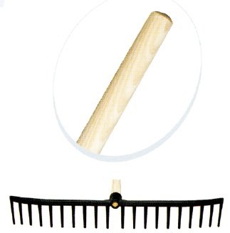 Plastic Rakes with 54" wooden handle - Pack of 10: Amazon.co.uk: DIY ...