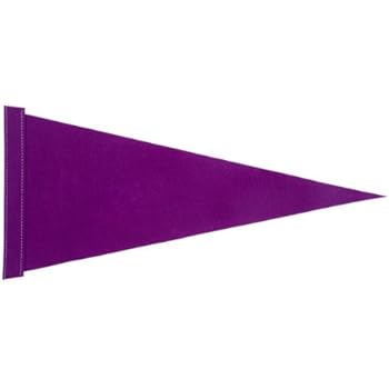 Amazon.com : Solid Purple Pennant Flag with 24" Wooden Stick Pole ...
