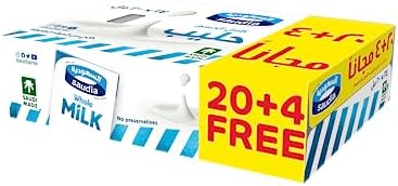 Saudia Whole Milk 200ML, 20 + 4 pieces Free price in Saudi Arabia ...
