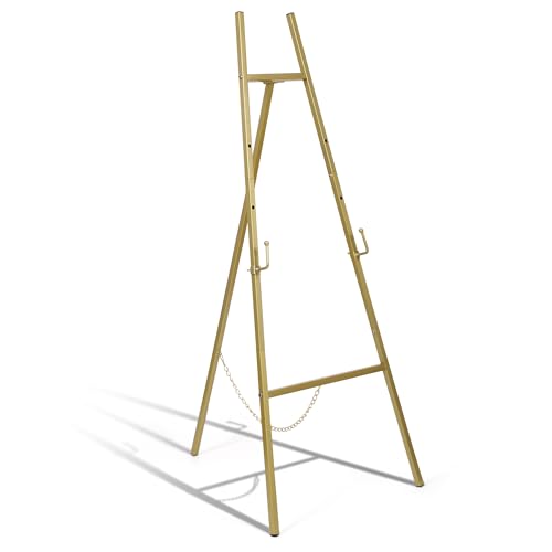 ARTASY 50" Gold Easel Stand for Wedding Signs, Posters, Portable Artist ...