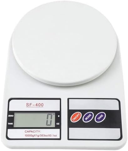 High Accuracy Digital Kitchen Scale 10 Kg - White Electronic Weight ...