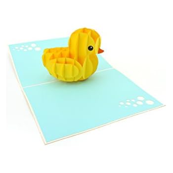 Amazon.com : PopLife Yellow Rubber Ducky Pop Up Card, 3D Card for All ...
