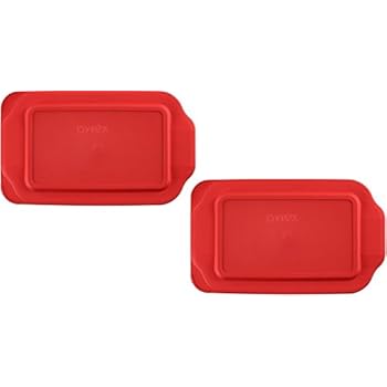 Amazon.com: Pyrex 2 Quart 7" x 11" Red Rectangular Plastic Lid 232-PC ...