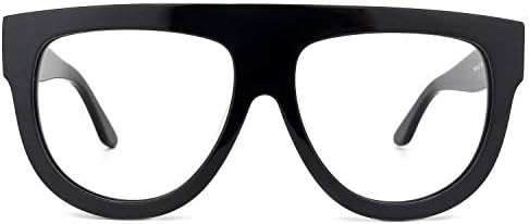 Zeelool Vintage Thick Oversized Aviator Eyeglasses Frame for Men with ...