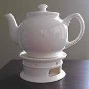 Amazon.com: Sun's Tea (Tm) Super White Ceramic Teapot Warmer (White ...
