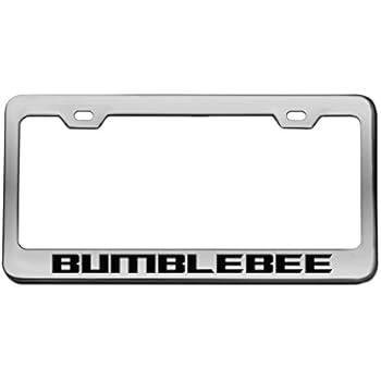 Amazon.com: Bumblebee Chrome License Plate Frame Tag Black: Automotive